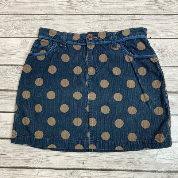 Boden | Skirts | Boden Navy Taupe Polka Dot Corduroy Mini Skirt | Poshmark